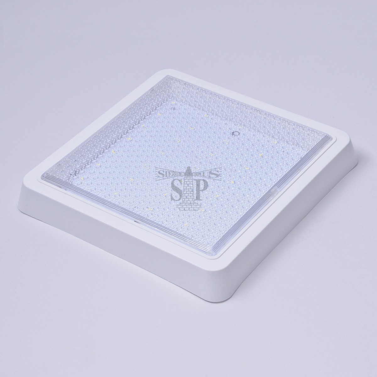 BTG 8.8-inch 13W Flush Mount LED Ceiling Light Square (White & Clear ...