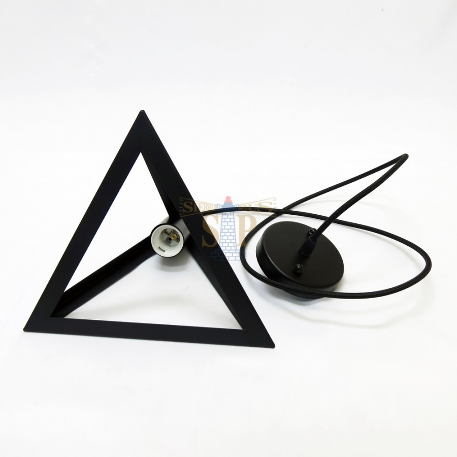 6744/1P E27 Modern Triangle Decorative Ceiling Pendant Lamp c/w 1.5 ...