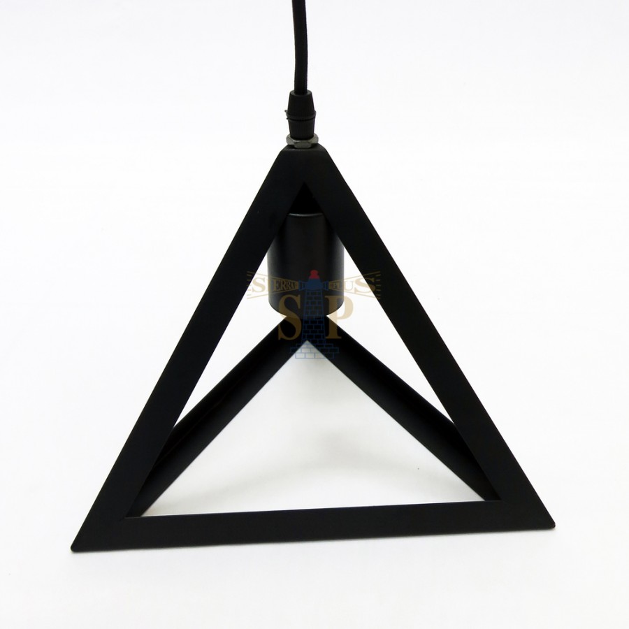 6744/1P E27 Modern Triangle Decorative Ceiling Pendant Lamp c/w 1.5 ...