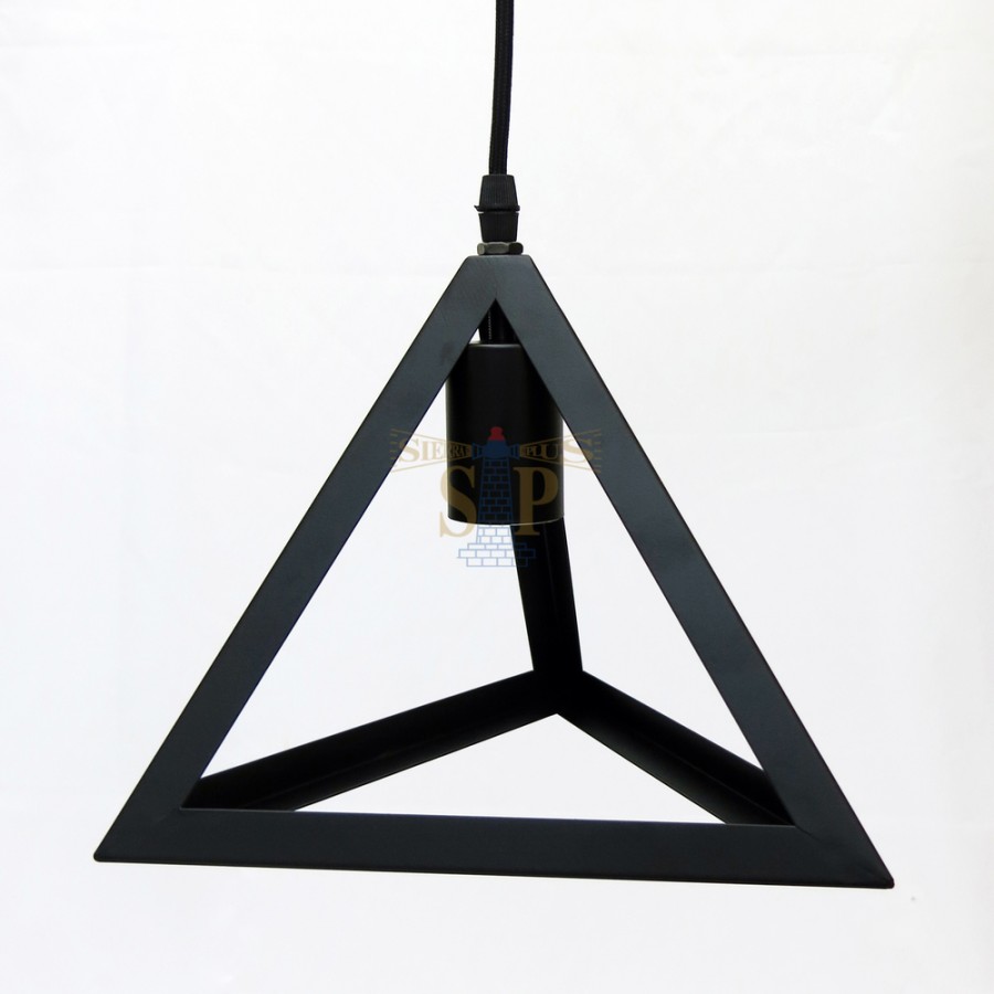 6744/1P E27 Modern Triangle Decorative Ceiling Pendant Lamp c/w 1.5 ...