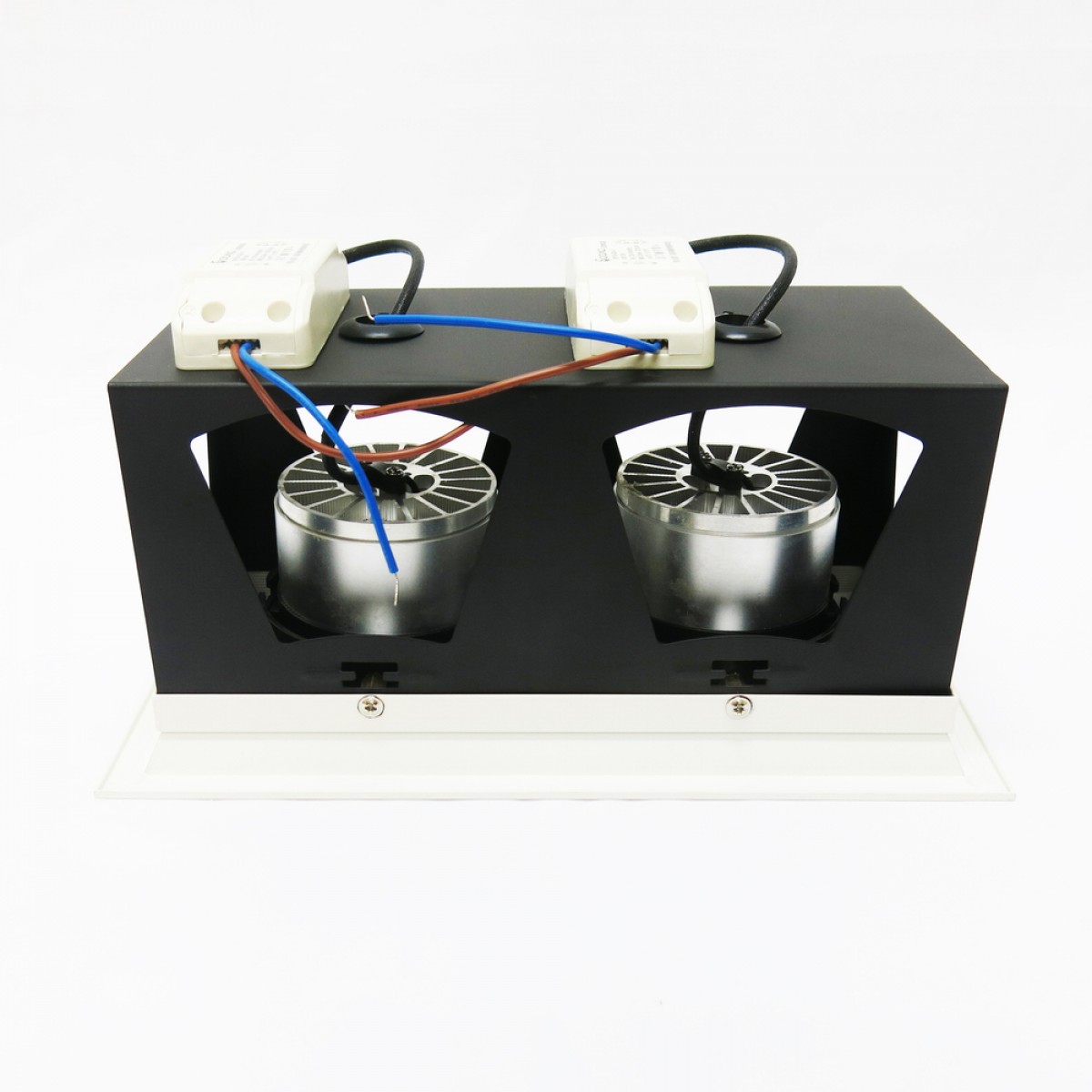 DOAO 2 x 12W Directional COB LED Down Light Square (White)