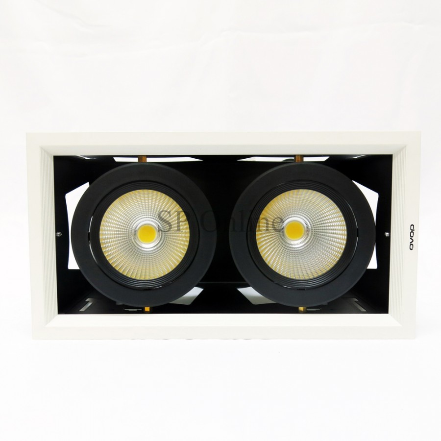DOAO 2 x 18W Directional COB LED Down Light Square (White)