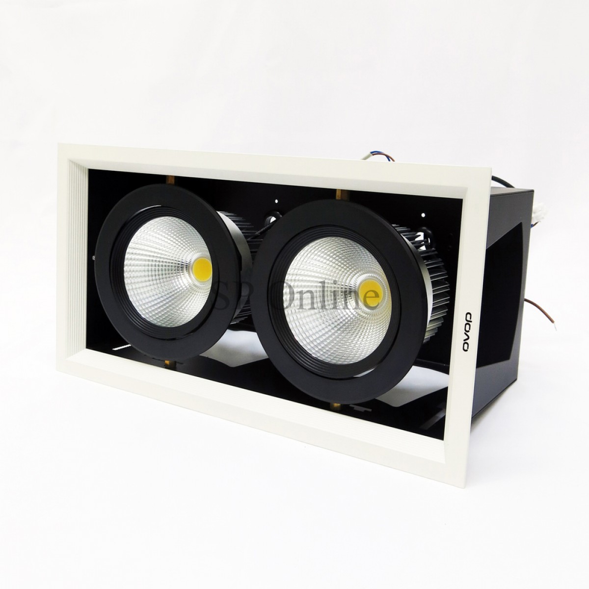 DOAO 2 x 18W Directional COB LED Down Light Square (White)