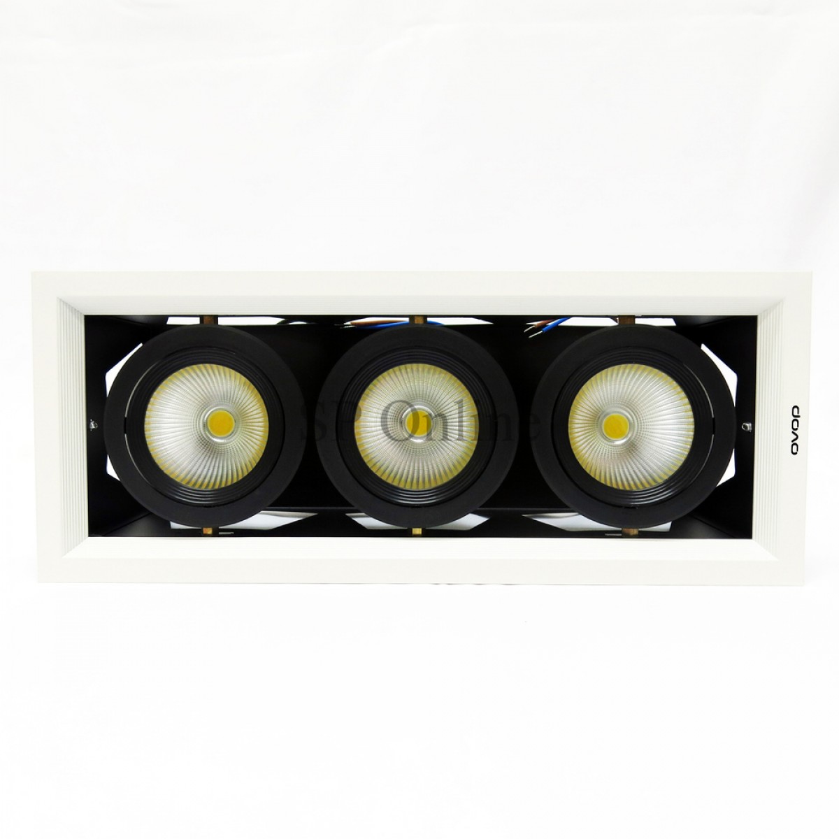 DOAO 3 x 12W Directional COB LED Down Light Square (White)