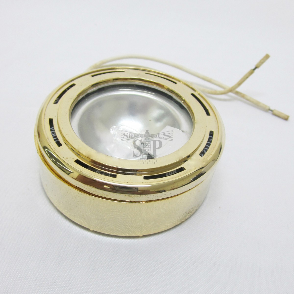 2201 Cabinet Light (Gold) c/w 12V 20W G4 Rocket Bulb