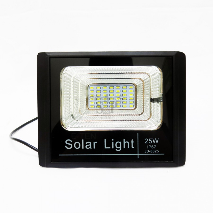 E-TEN JD-8825 25W SMD Solar LED Flood Light (Black) c/w Solar Panel