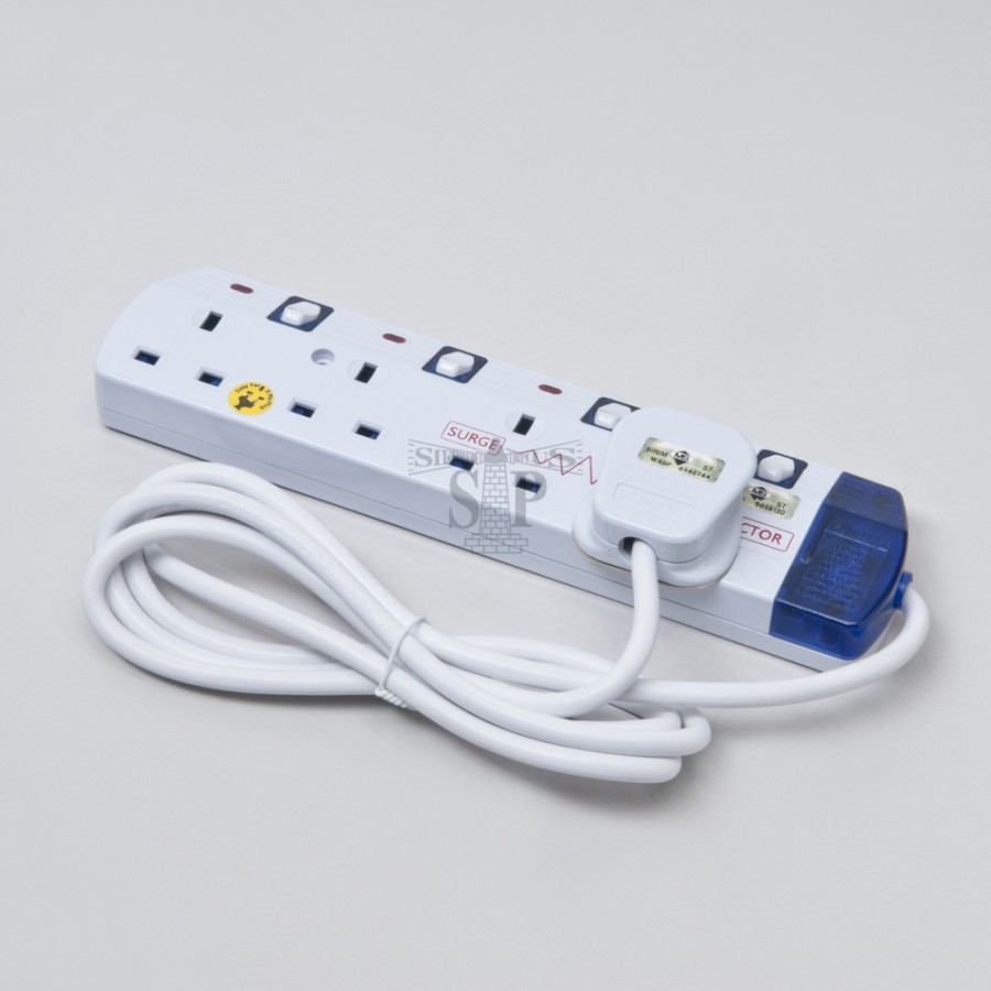 Focus 13amp 4 Gang 2 Meters Power Extension Trailing Socket [sirim]