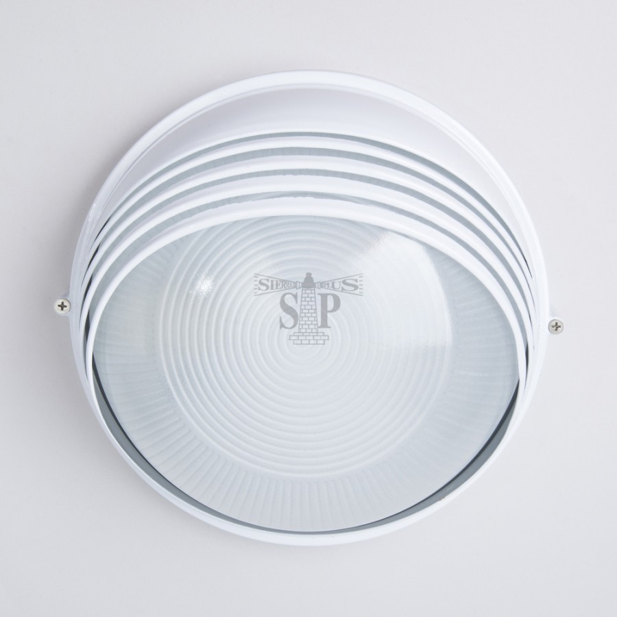 1017L E27 Bulkhead/Weatherproof Fitting Round (White)