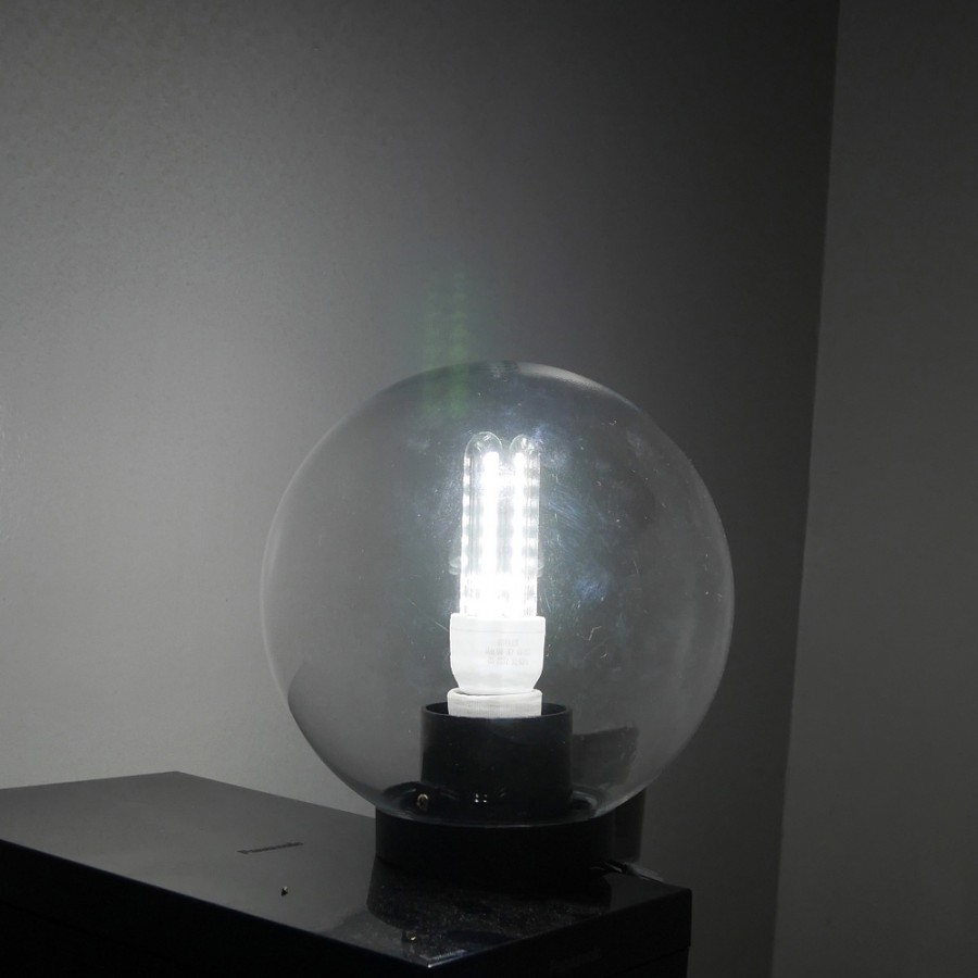 12-inch E27 Outdoor Globe Light/Gate Light For Pole (Clear)