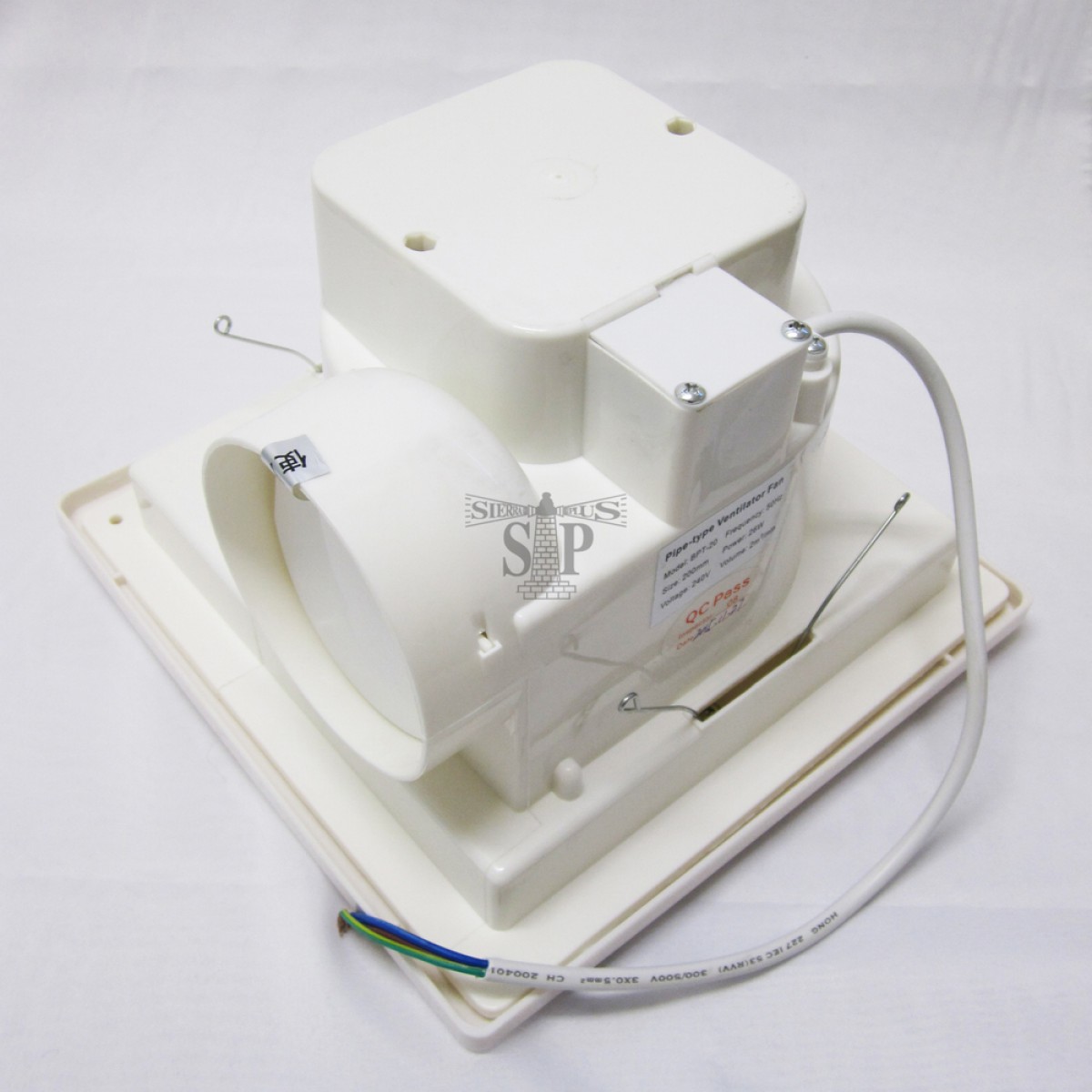 GOLD LUX 8-inch Ceiling Type PVC Exhaust Fan Pipe Type (White)