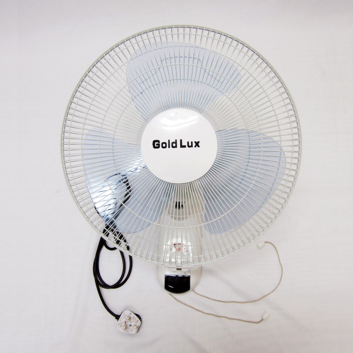 GOLD LUX 16-inch Wall Fan 3 Speeds (White & Grey Blade)