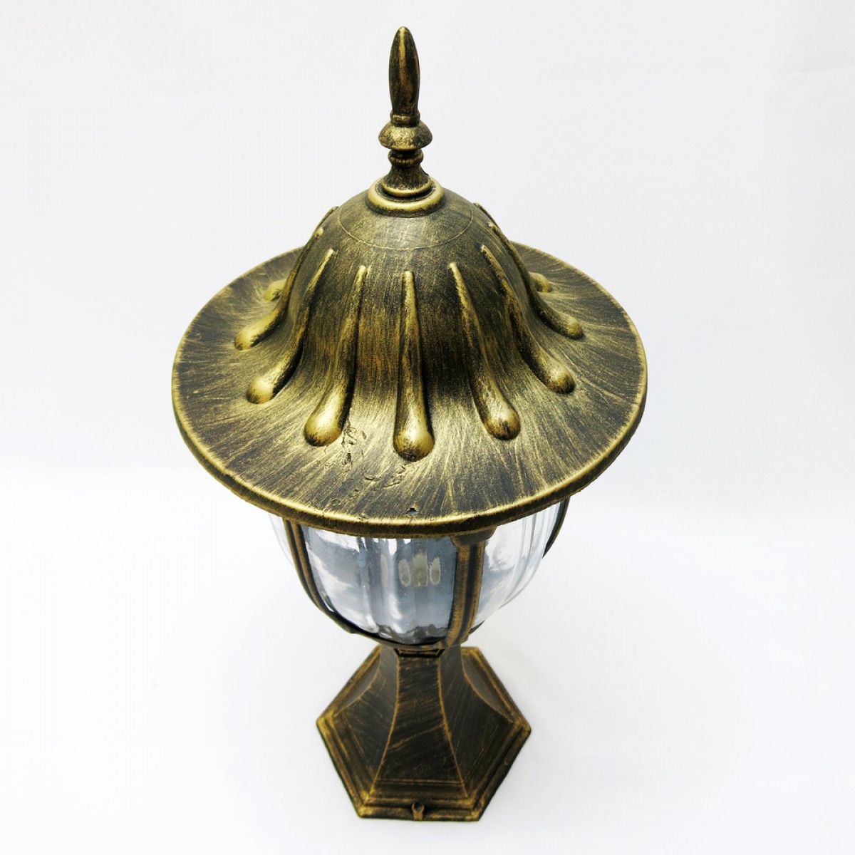 02M Classic Outdoor Stand Gate Lamp For Pole / Pillar (Antique Gold ...