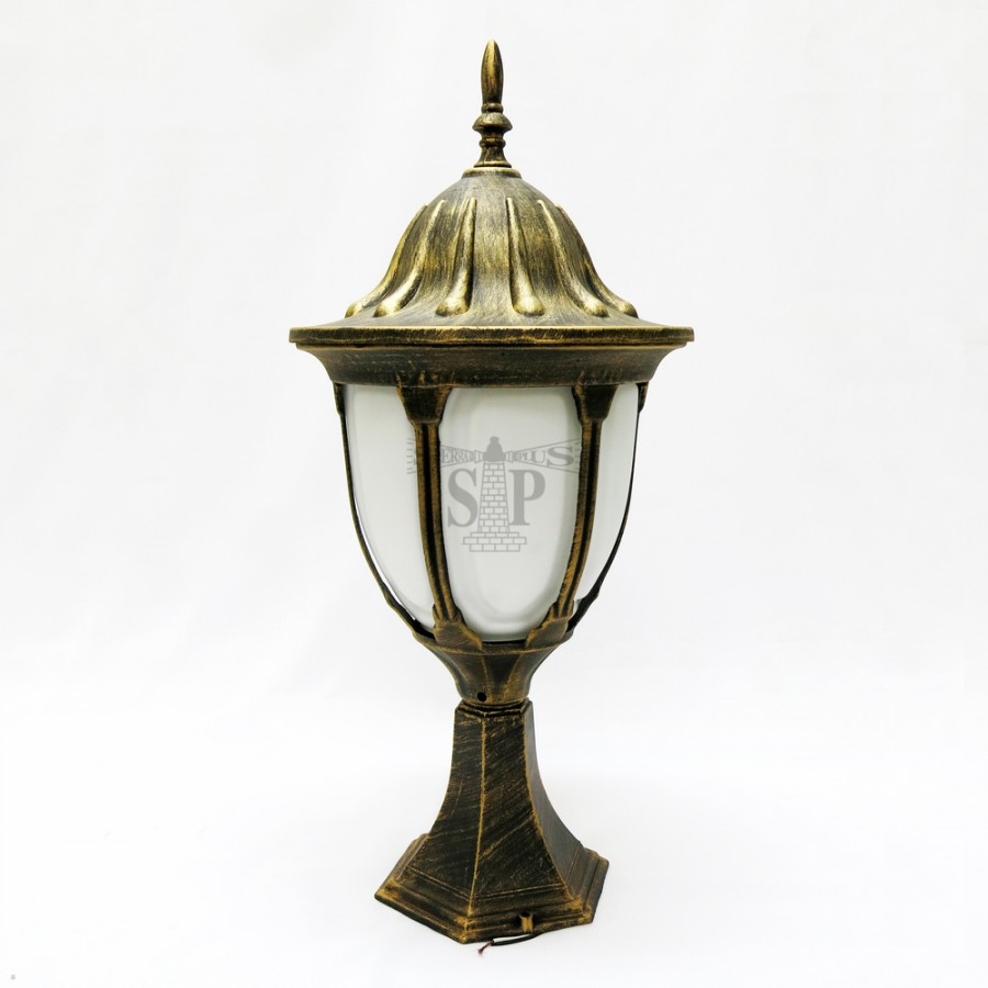 02M Classic Outdoor Stand Gate Lamp For Pole / Pillar (Antique Gold ...