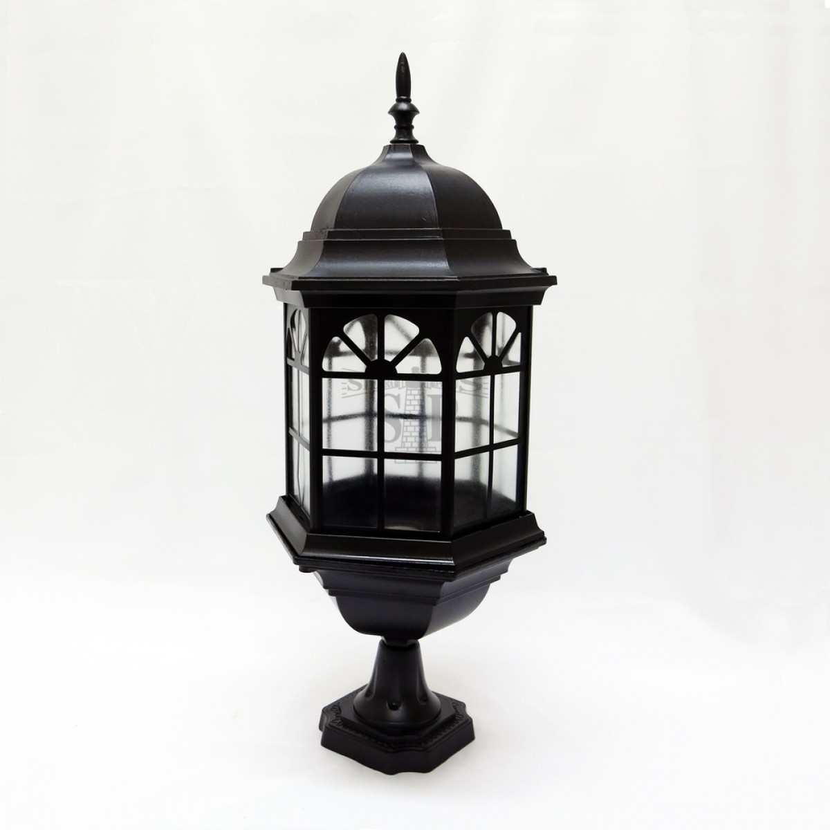 07 Classic Outdoor Stand Gate Lamp For Pole / Pillar (Black)