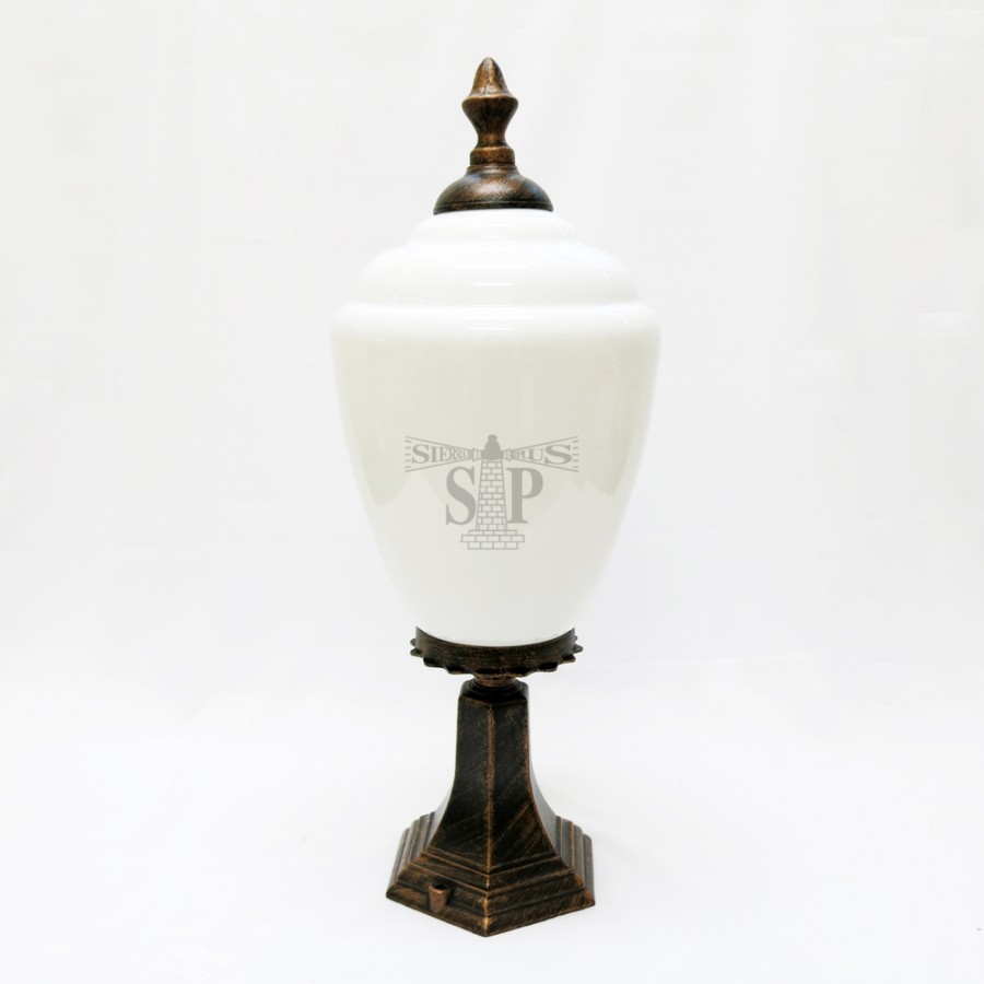 70002F Outdoor Stand Gate Lamp For Pole / Pillar (Opal Globe With ...