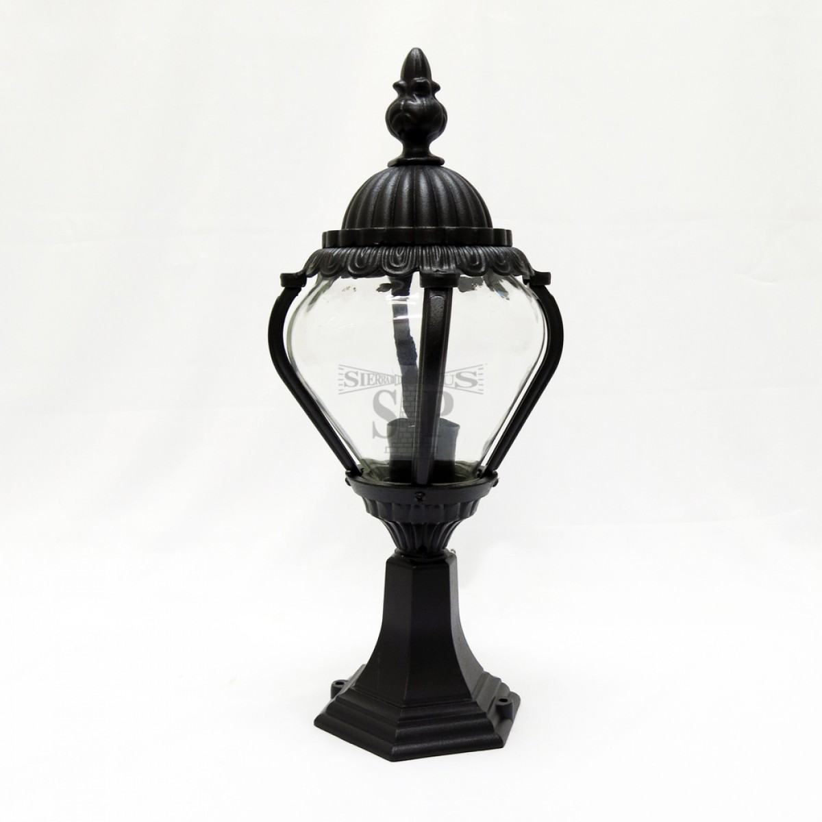 7219 Classic Outdoor Stand Gate Lamp For Pole / Pillar (Black)