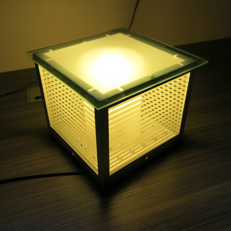 3368 10-inch Modern E27 LED Outdoor Gate Lamp Square For Pole / Pillar