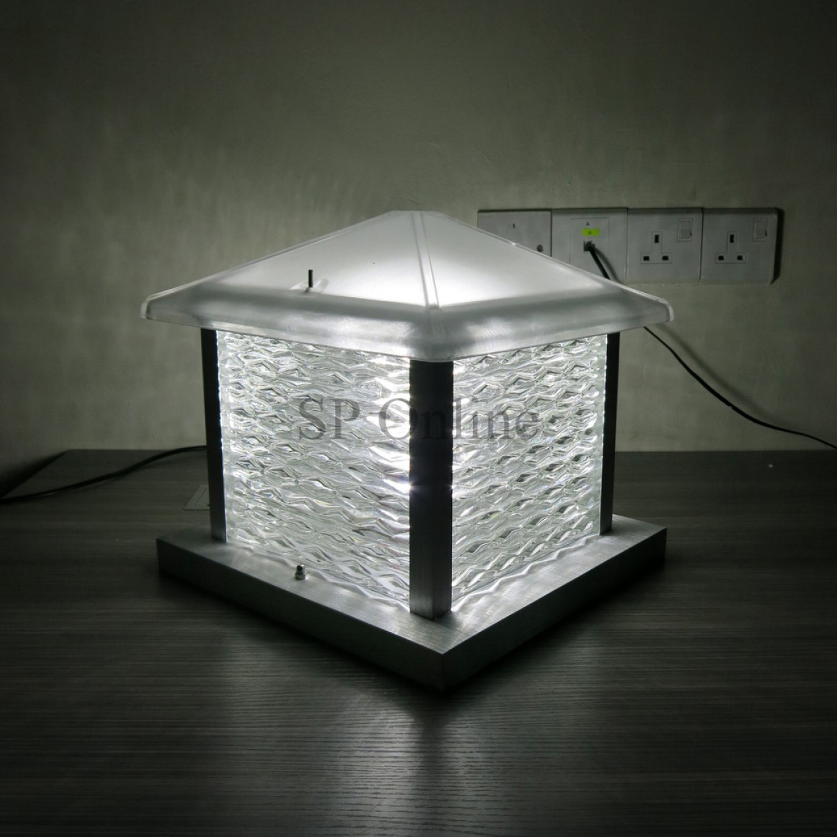 9912 8-inch Modern E27 LED Outdoor Gate Lamp Square For Pole / Pillar