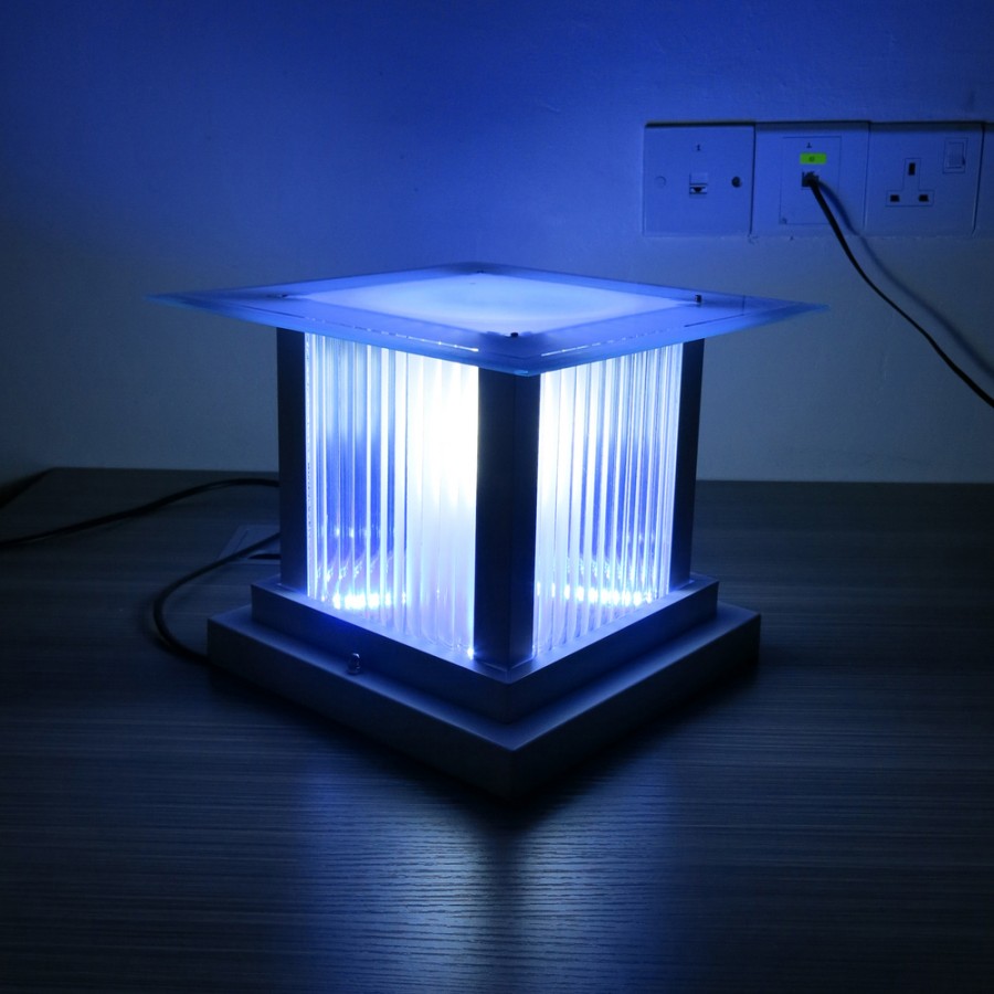 9913 12-inch Modern E27 LED Outdoor Gate Lamp Square For Pole / Pillar