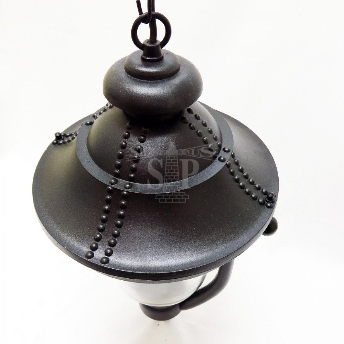 8028 Classic Outdoor Pendant Ceiling Gate Lamp (Black)