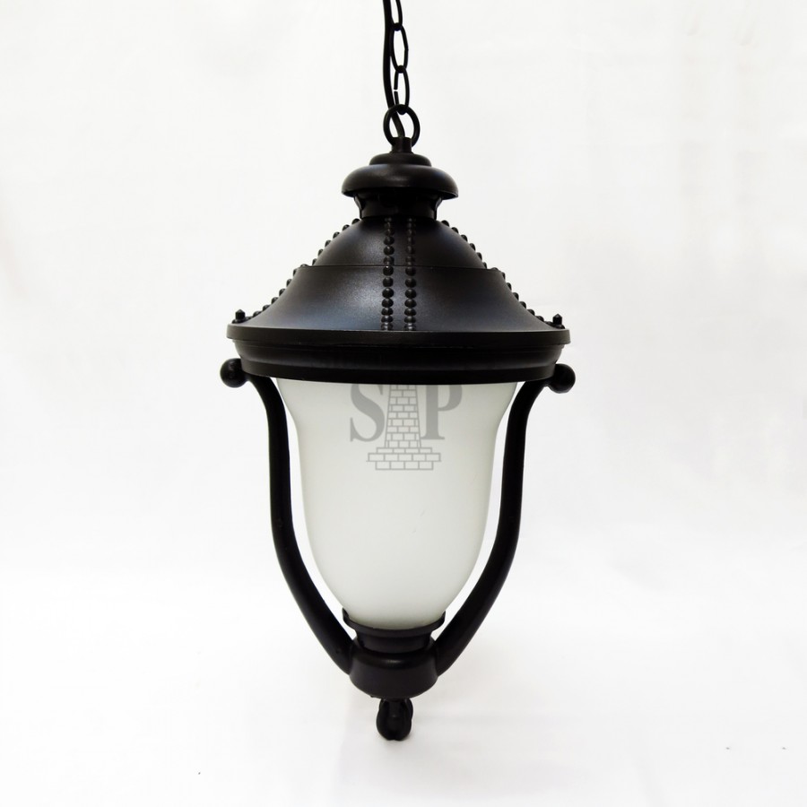 8028 Classic Outdoor Pendant Ceiling Gate Lamp (Black Casing With ...