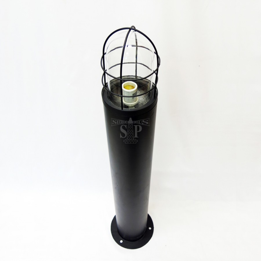 1402 1M E27 Outdoor Lamp Pole / Landscape Lamp c/w Guard (Black)