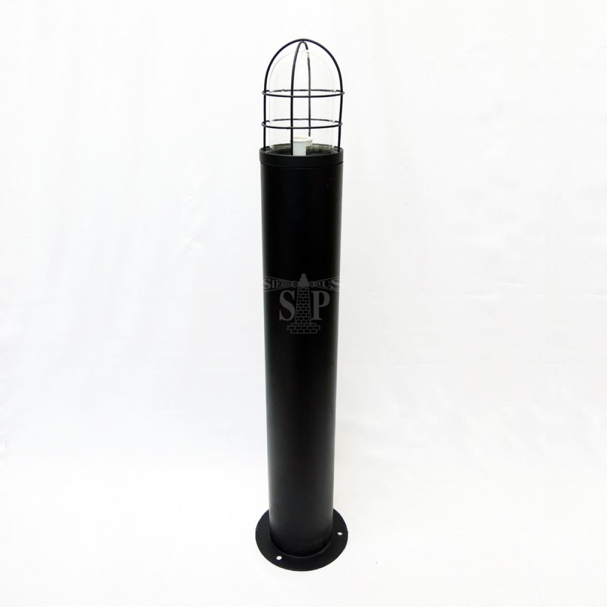 1402 1M E27 Outdoor Lamp Pole / Landscape Lamp c/w Guard (Black)