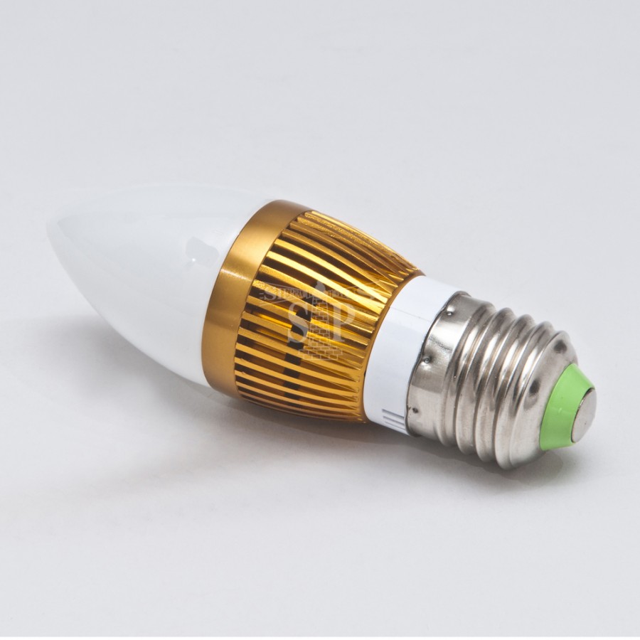 SHINE 3W E27 LED Candle/Bullet Bulb (Frosted/Opal)