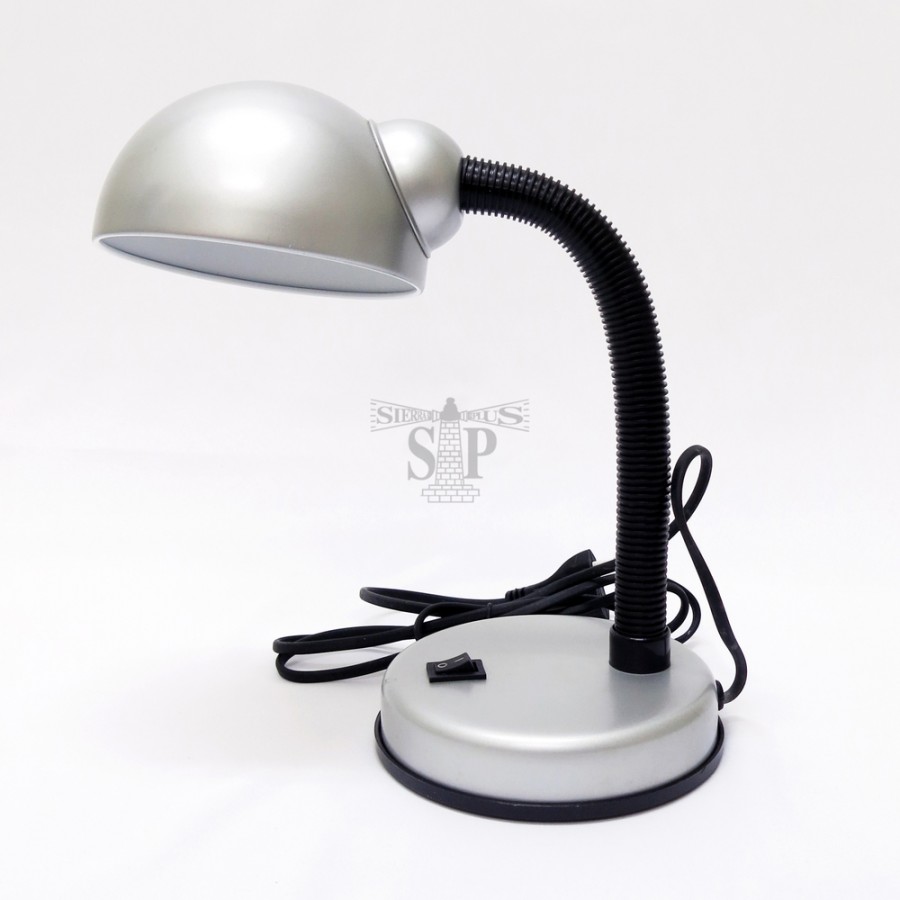 2026 E14 Desk Lamp / Table Lamp (Silver) c/w 40W E14 Incandescent ...