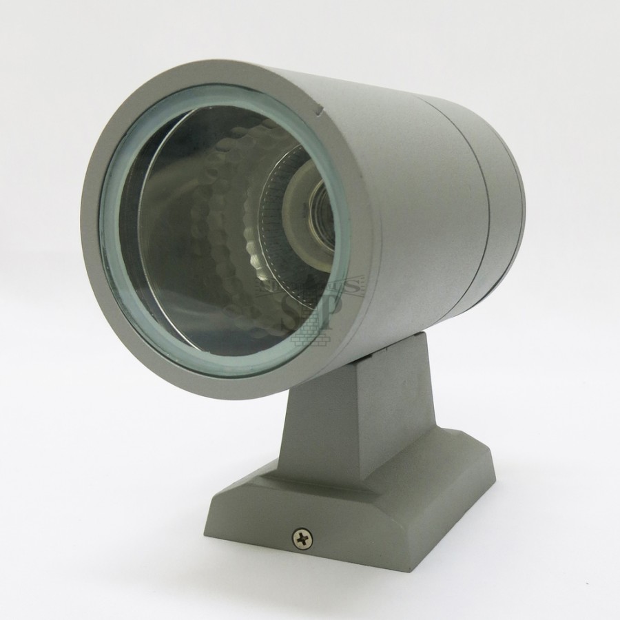 8030 E27 Outdoor Wall Lamp/Weatherproof Fitting (Grey) Round [Up/Down ...