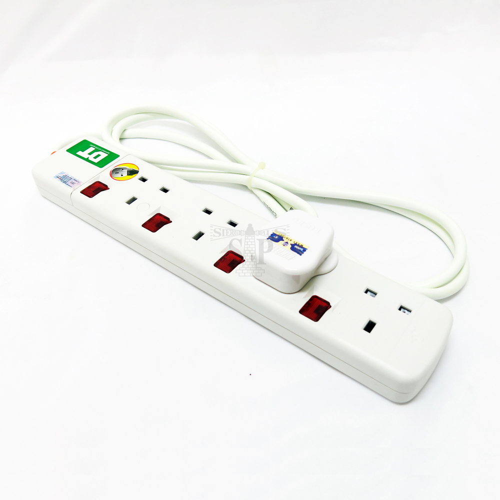 DT 13Amp 4 Gang 2 Meters Power Extension Trailing Socket [SIRIM]
