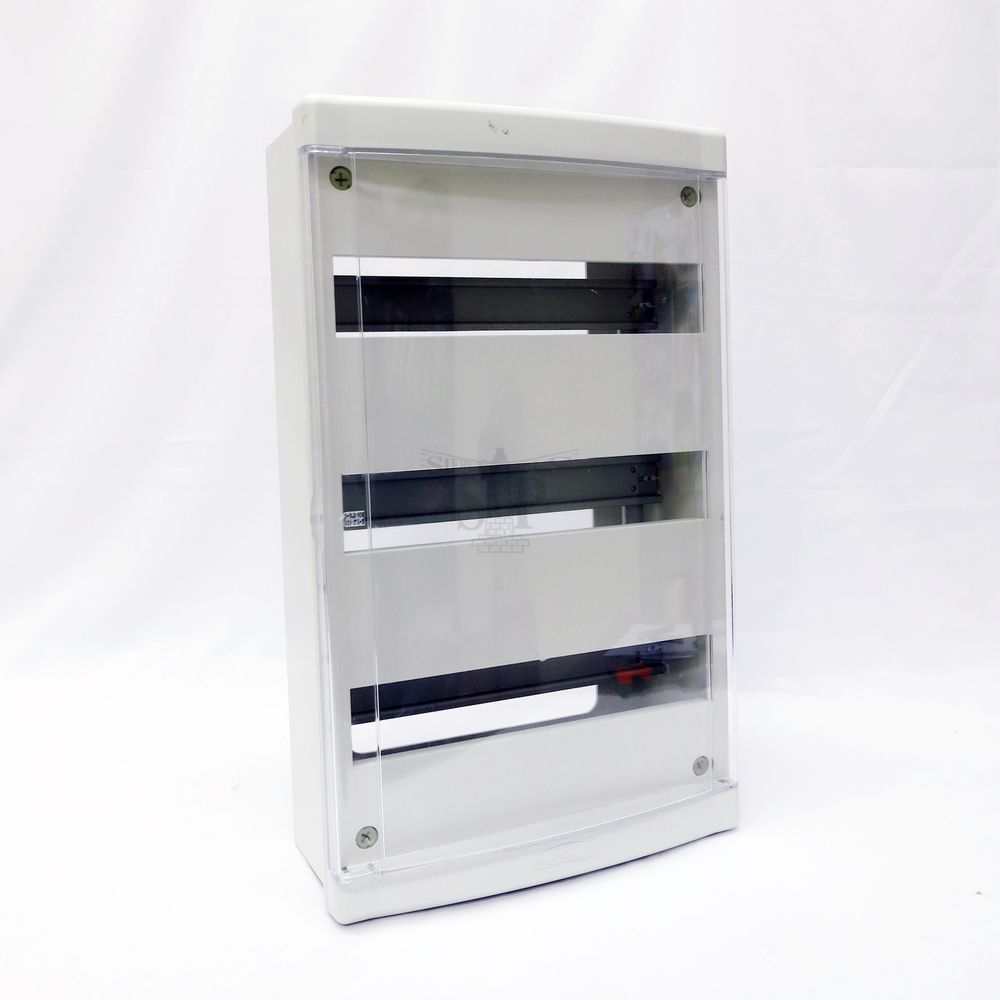 JEC 3 Row 39 Way Distribution Board (Clear)