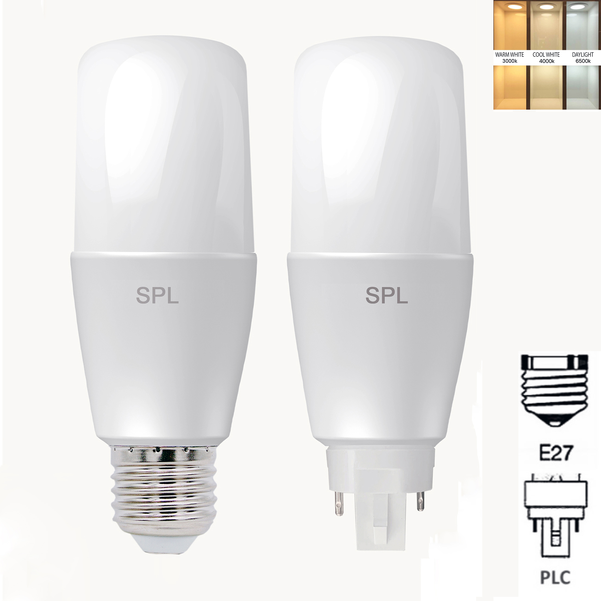 SPL E27/G24 (PLC) 10W T40 SMD 2835 LED Stick Bulb