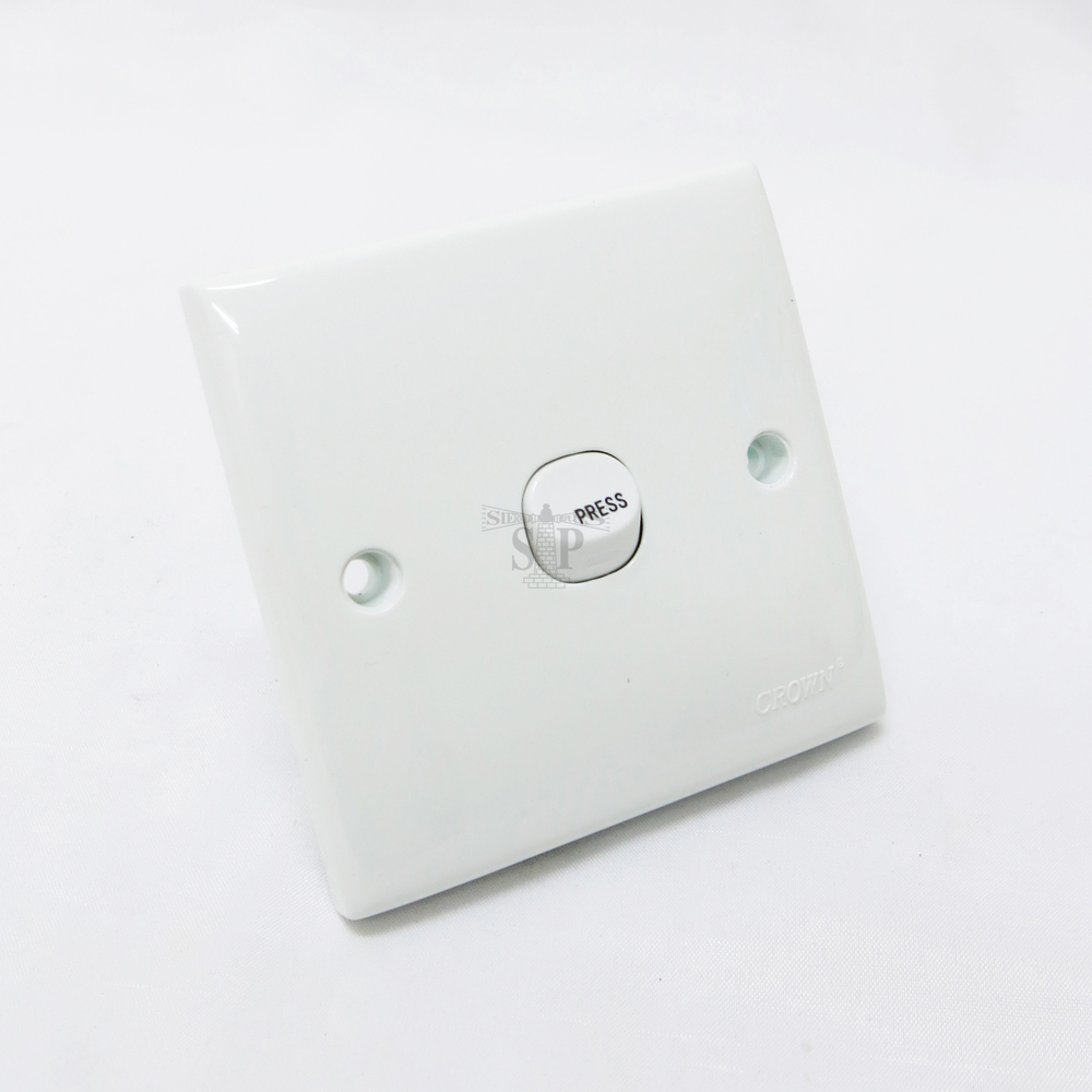 CROWN 10Amp Bell Switch (White)