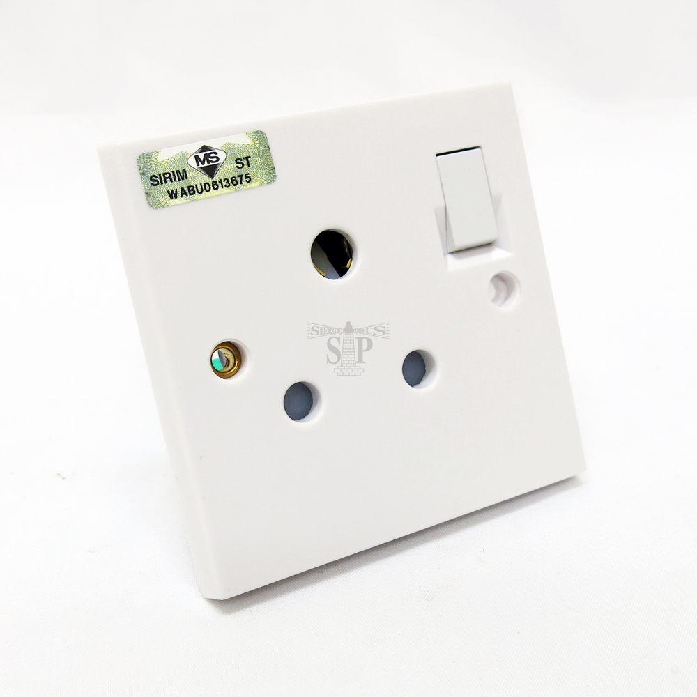 UMS 1215A 15Amp 1 Gang Switch Socket [SIRIM] (White)