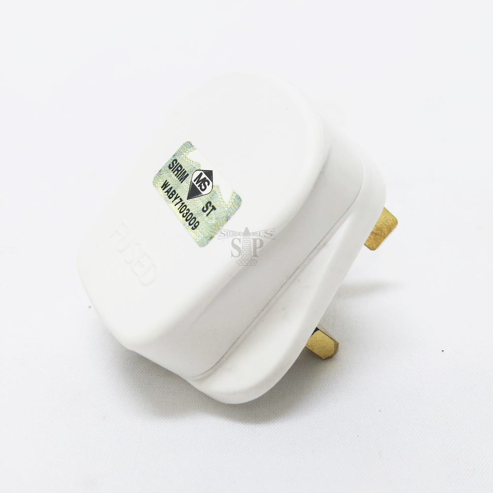 UMS PT130R 13Amp Resilient Plug Top [SIRIM] (White)