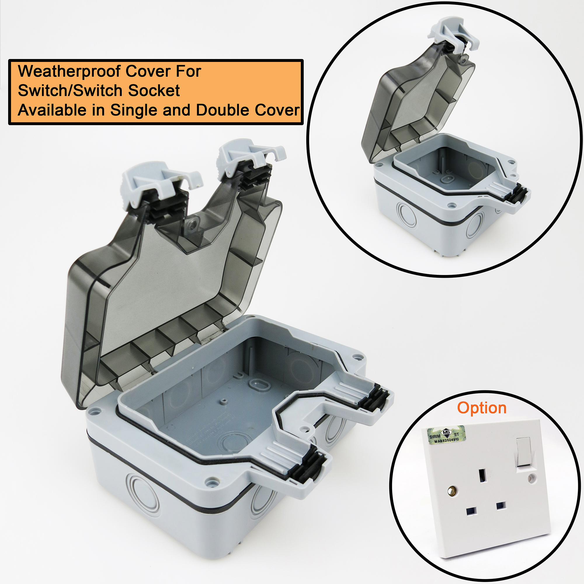 BTG CY Series IP66 Weatherproof Protective Cover/Socket Enclosure For ...