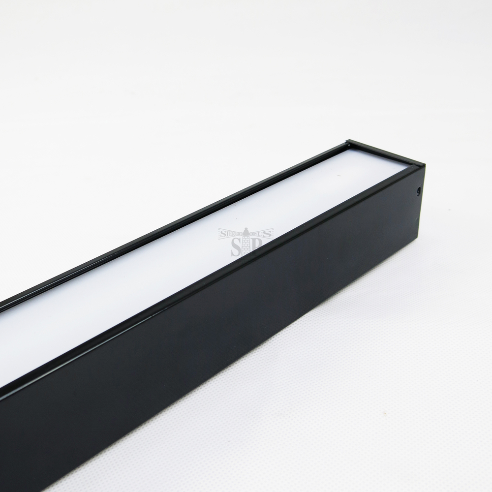 BTGLUX 4ft LED Single Circuit Linear-Series Opal Diffuser Casing (Black ...