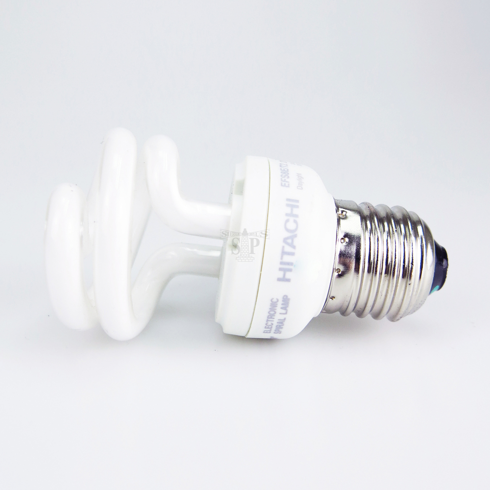 Hitachi E27 8W T2 Spiral Compact Fluorescent Tube