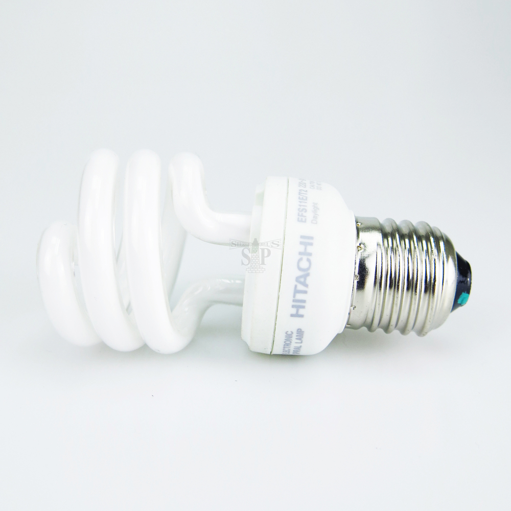 Hitachi E27 11W T2 Spiral Compact Fluorescent Tube