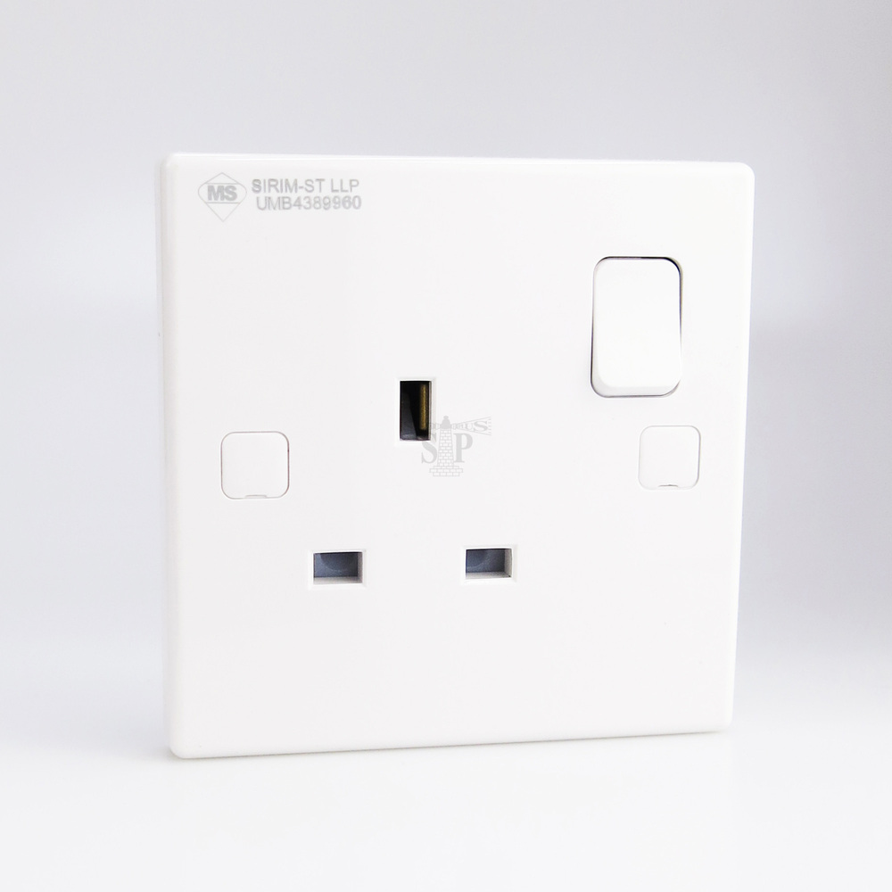 UMS 2913A 13Amp 1 Gang Switch Socket [SIRIM] (White)