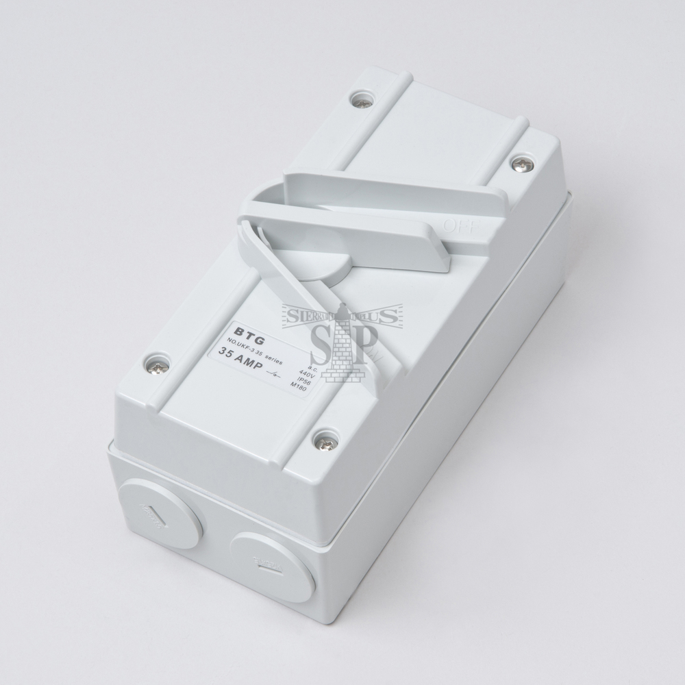 BTG 20A~63A 3P Weatherproof Isolator (White)
