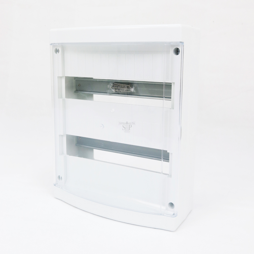 PVC-LINK IPL28T 26-28 Way 2 Row MCB Box / Distribution Board (White)