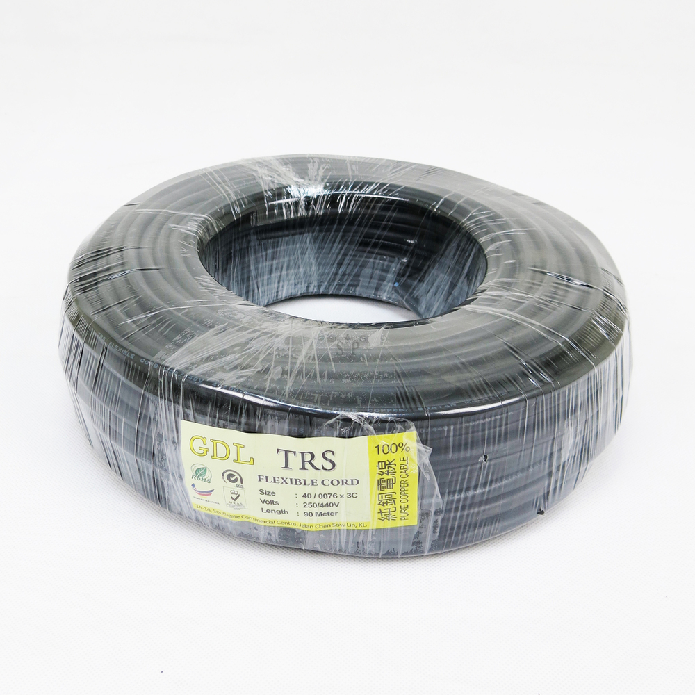 GDL Pure Copper 40/0076 x 3 Core Tough Rubber-Sheathed TRS Cable [90M ...