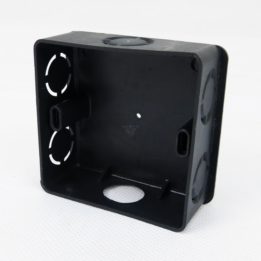 JEC 3-inch x 3-inch PVC Conceal Nut Box With Joint (Black)