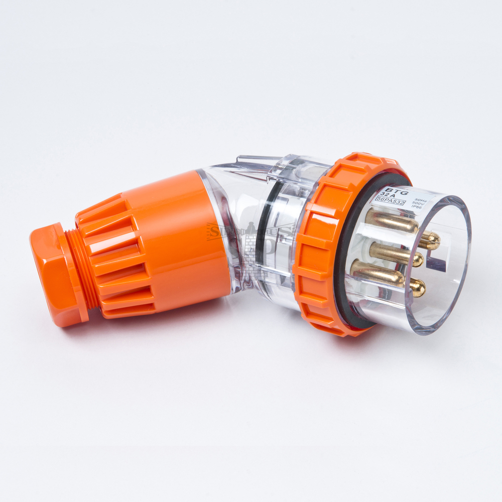BTG 56PA532 32A 5 Pin IP66 Weatherproof Angle Plug