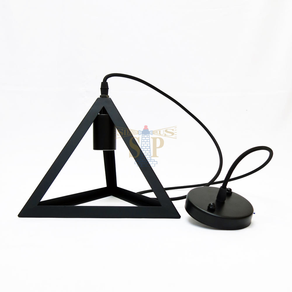 6744/1P E27 Modern Triangle Decorative Ceiling Pendant Lamp c/w 1.5 ...