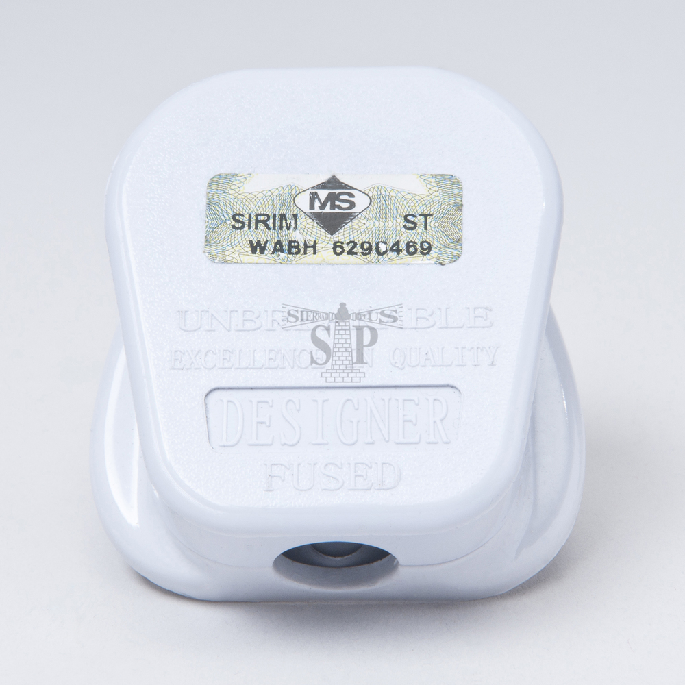 DESIGNER 13Amp Plug Top [SIRIM] (White)