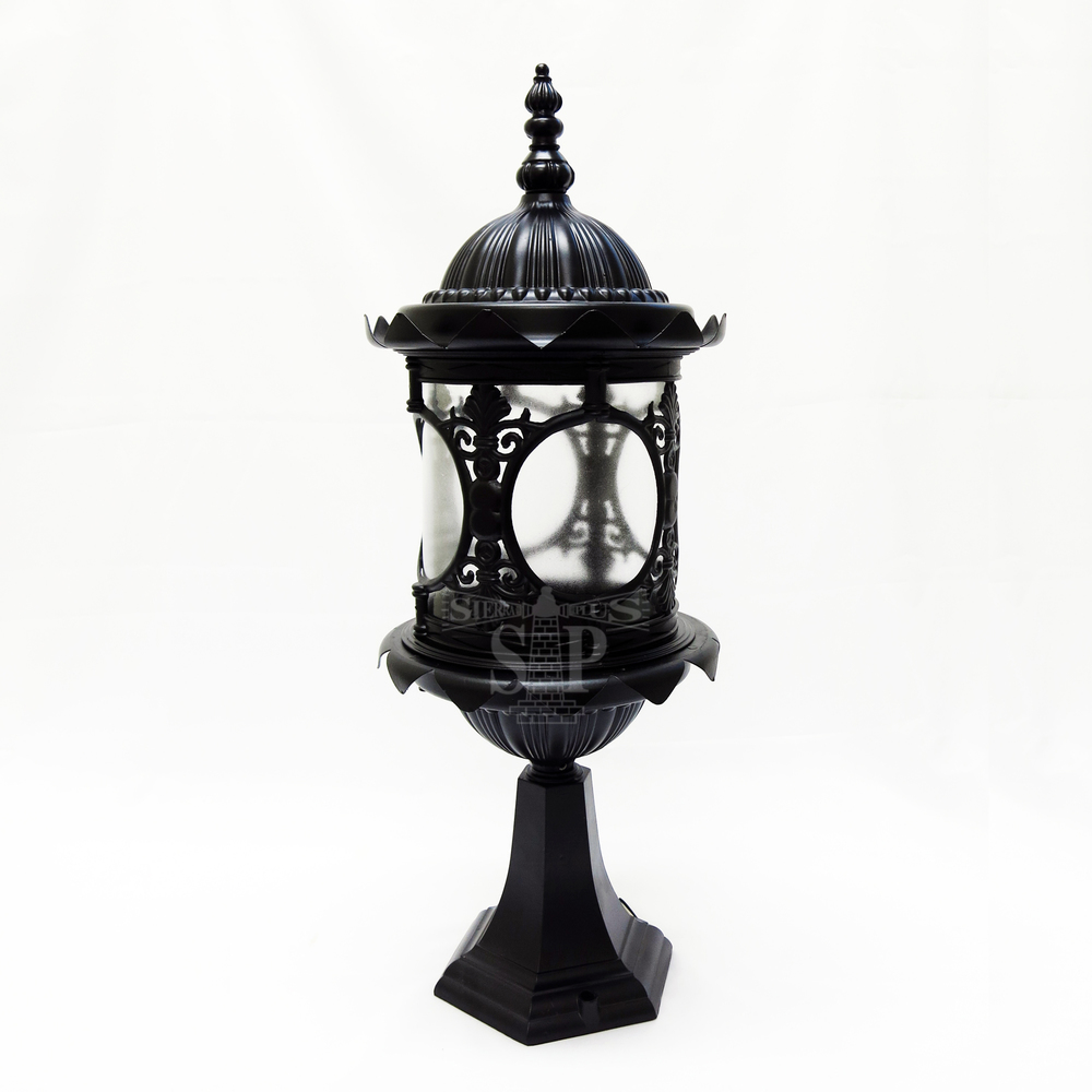 2205 Classic Outdoor Stand Gate Lamp For Pole / Pillar (Black)