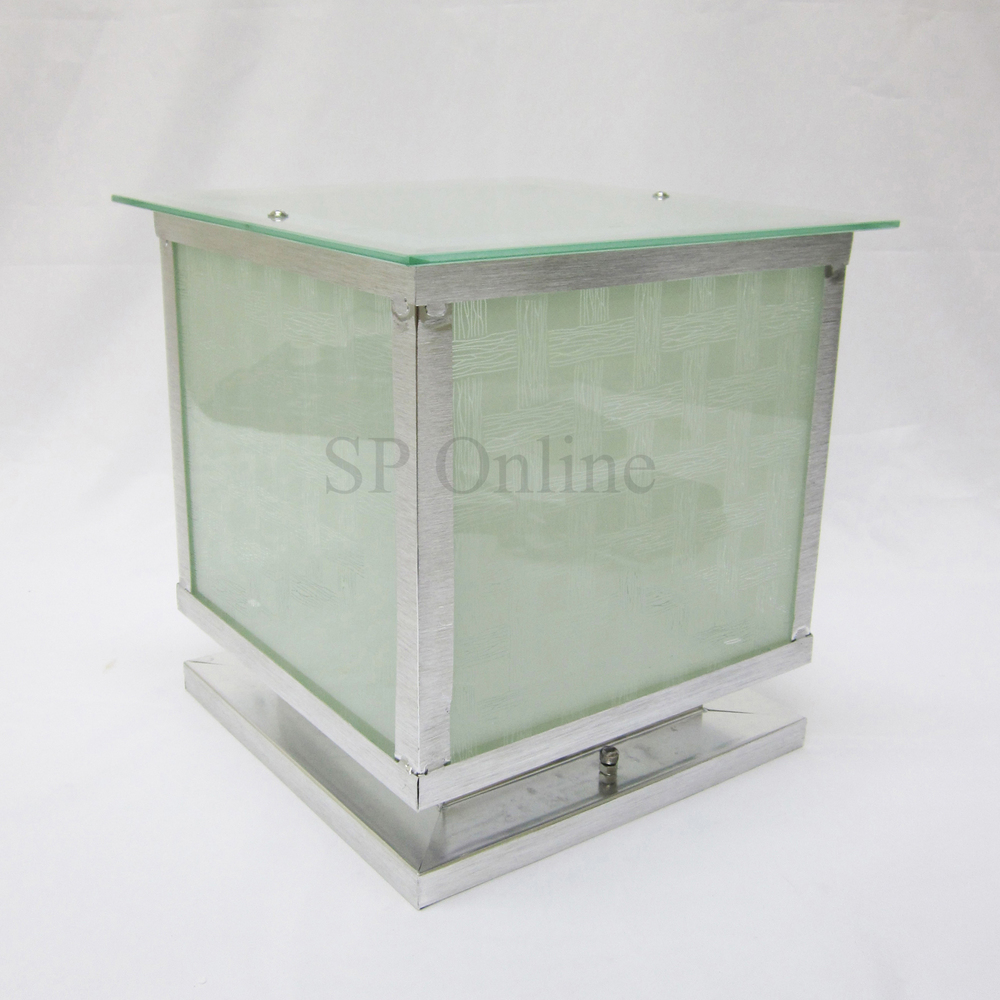 3341 10-inch Modern E27 Outdoor Gate Lamp Square For Pole / Pillar